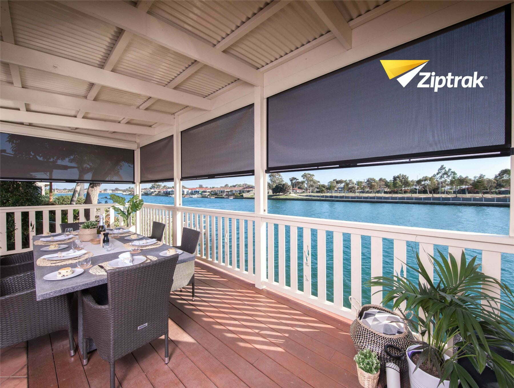 Ziptrak Track Guided Outdoor Blinds - Best Blinds Ballina and Byron Bay